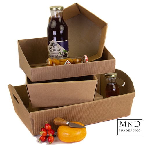 Karton verpakking bij Mand en Deco
